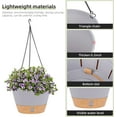 QCQHDU 2-Pack Indoor/Outdoor Hanging Planters, 10-Inch Pot with ...