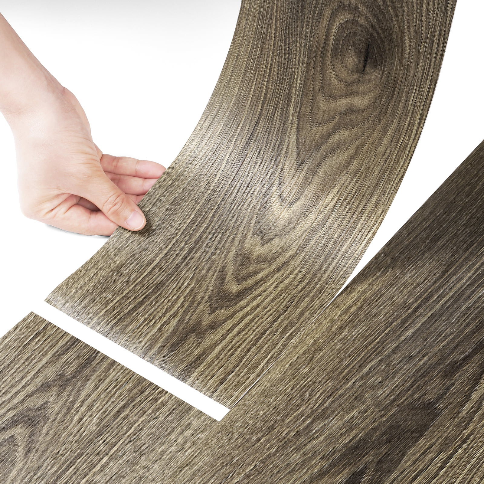 Stickyart 10-Piece Oak Wood Vinyl Flooring Peel and Stick Waterproof ...