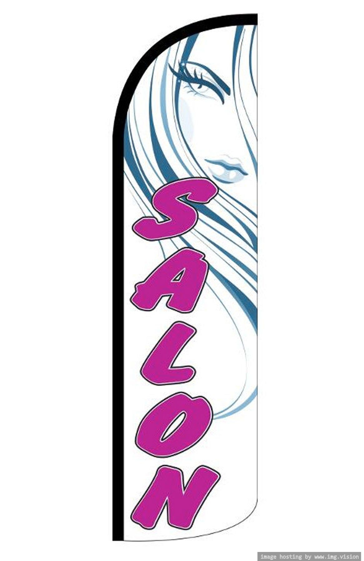 Salon Windless flag Without Pole Advertisement /Business Flags ...