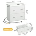 DWVO Large Lateral Filing Cabinet with Charging Station Fits A4 Letter ...