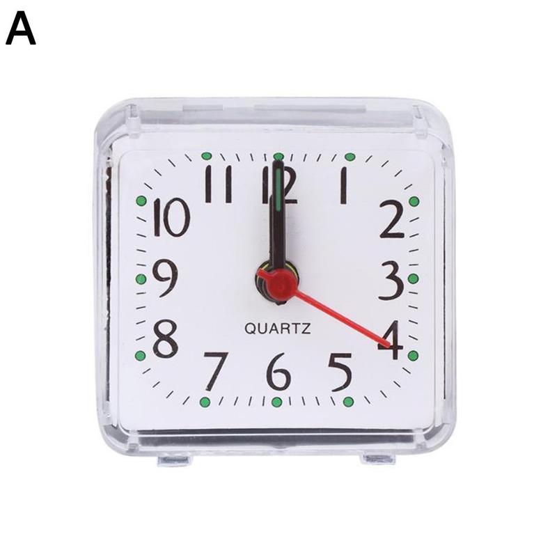 Modern Mini Quartz Clock Travel Alarm Clock Bedroom Table Clock Home H ...