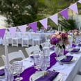 32Ft purple gingham pennant banner. Fabric triangular flags, ideal for ...