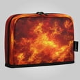 8.3"x5.9" Large-Capacity Multi-Pocket Vertical Pencil Case Dynamic Fire ...