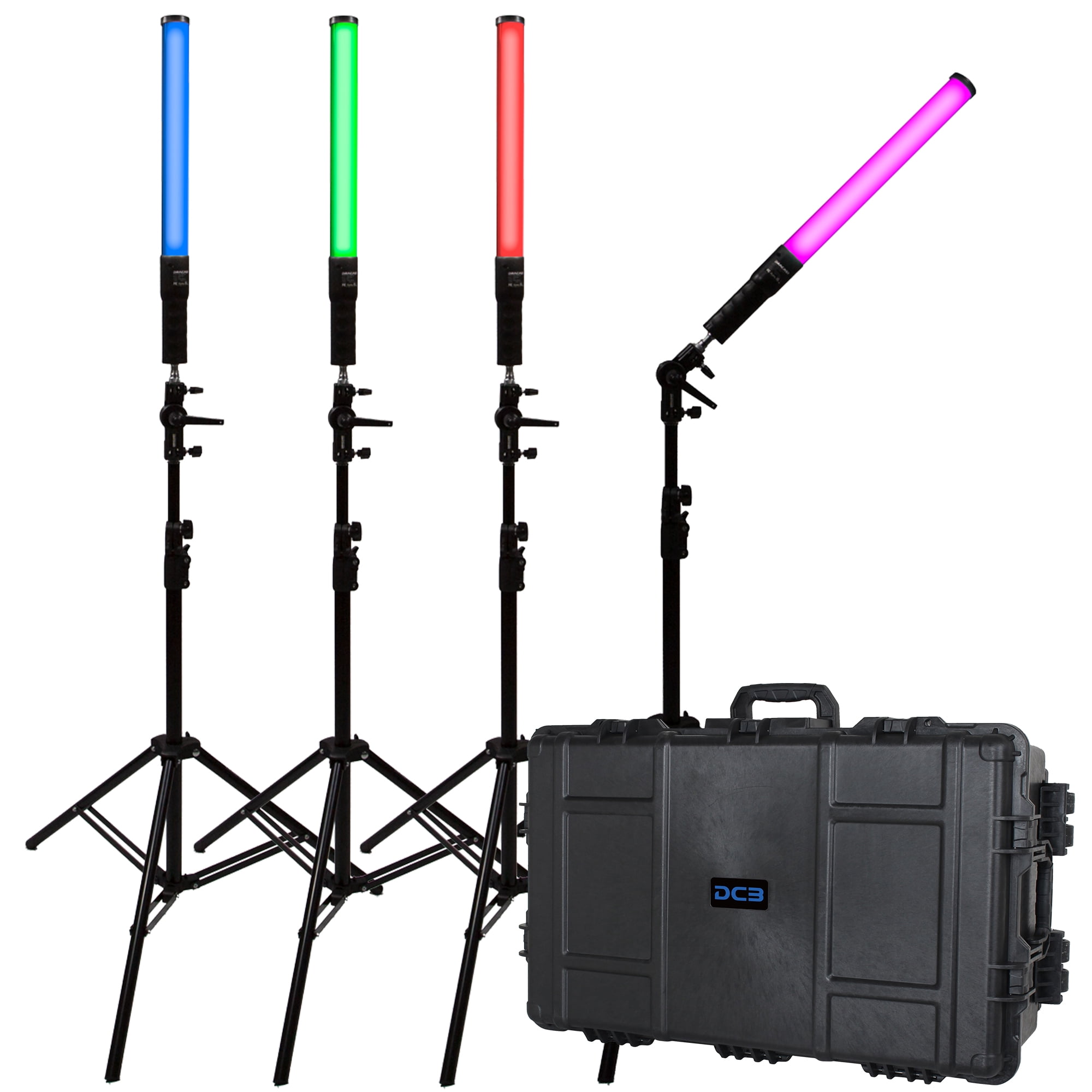 Dracast X Series LED Lighting Kit 7 (x4 DRXLT400, 7975 Travel Case ...