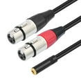 Dual XLR to 1/8 Female Adapter,Balanced Mini Jack(3.5mm) Female to ...