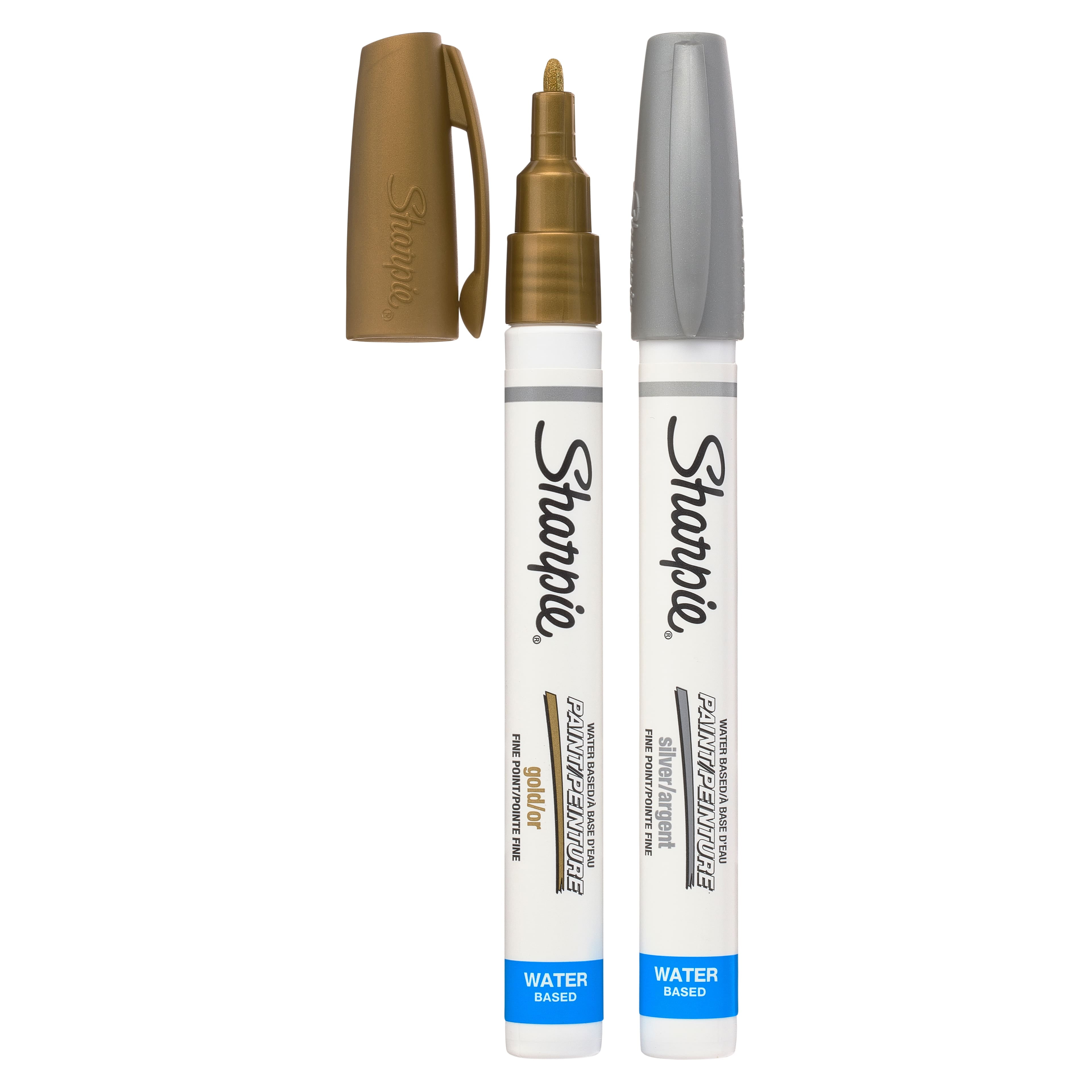 Sharpie® Water-Based Paint Markers, Fine Gold & Silver - Walmart.com