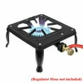 TOPCHANCES Heavy Duty, Portable, Small Outdoor Cooking Single Burner Cast Iron Propane Stove ...
