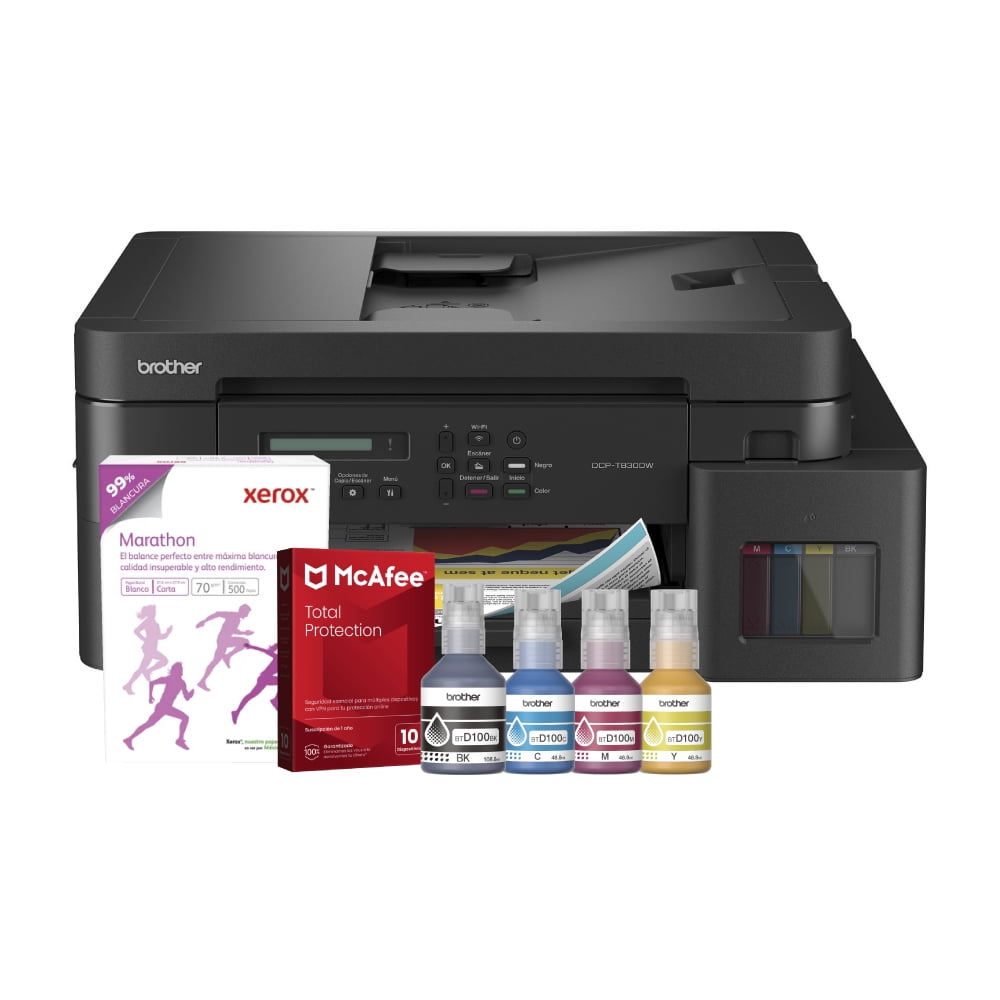 BROTHER DCP-T830+KIT DE TINTAS+PAPEL XEROX+ANTIVIRUS MCAFEE | Bodega ...