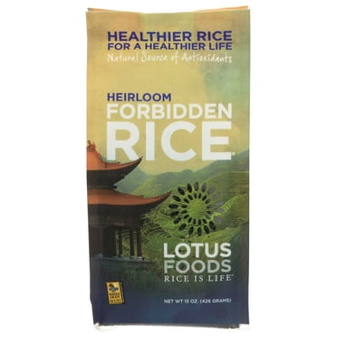 Lotus Foods Heirloom Forbidden Black Rice, 15 oz - Good Source of ...