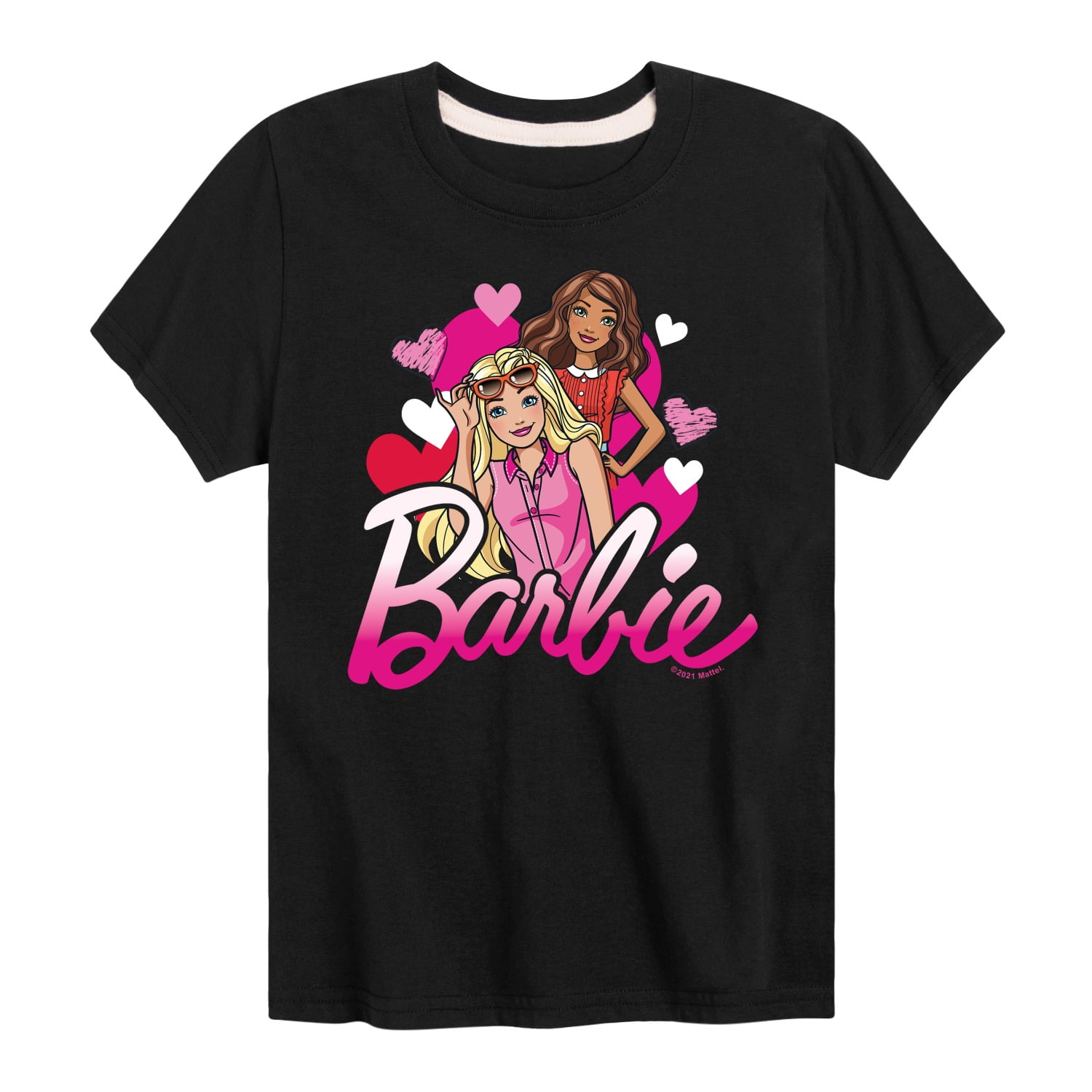 Barbie - Barbie Hearts - Toddler And Youth Short Sleeve Graphic T-Shirt ...