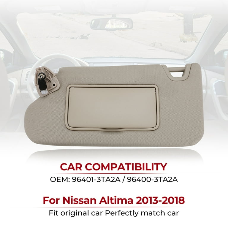 For Nissan Altima 2013 2014 2015 2016 2017 2018 Car Sun Visor Left Right Driver Passenger Side Sunvisor 96401 3TA2A 96400 3TA2A Walmart