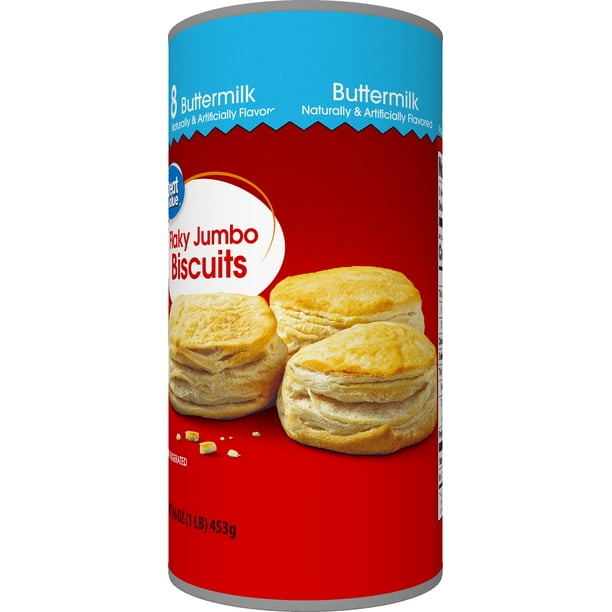Great Value Flaky Jumbo Buttermilk Biscuits, 8 Count - Walmart.com