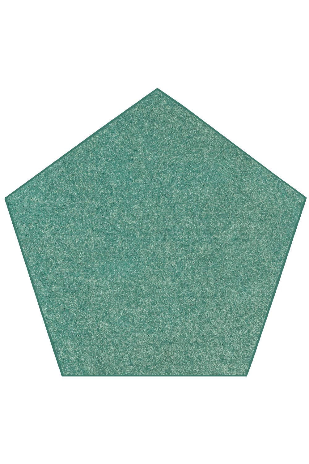 Ambiant Pet Friendly Solid Color Area Rugs Teal - 4' Pentagon - Walmart.com