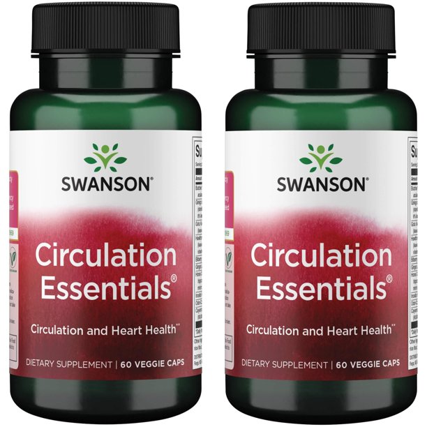 Swanson Circulation Essentials 60 Veg Caps 2 Pack - Walmart.com