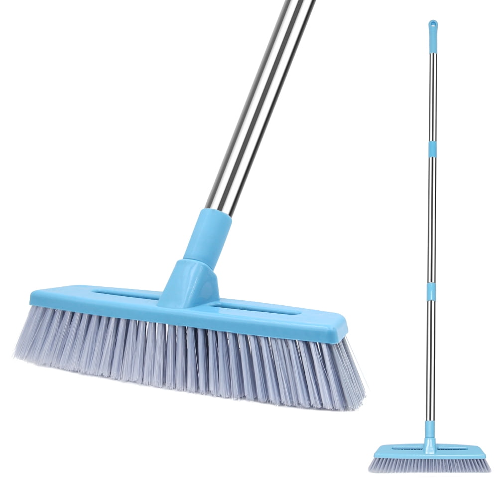 LandHope Floor Scrub Brush,51"Long Metal Handle & Soft-Bristled Push ...