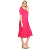 MOA COLLECTION Women's Oversize Solid Casual Comfy Jersey Knit A-Line ...