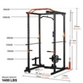 Seizeen 1400LBS Squat Rack Power Cage, Multi-Functional Smith Machine ...