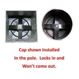 Deltech Manufacturing 5" Round Pole Cap - Walmart.com