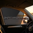 Black Polyester Magnetic Suction Semi-Transparent Mesh Car Side Window ...