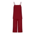 Chbgutlmr Cotton Linen Outfits for Women Sleeveless Spaghetti Strap ...