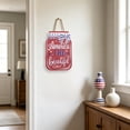 4th of July Wooden Plaque Door Decorations for Front Door Hanger Wooden ...