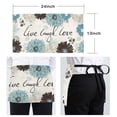 Brown Blue Flower Half Waist Apron Laugh Love Live Plant Farmhouse ...