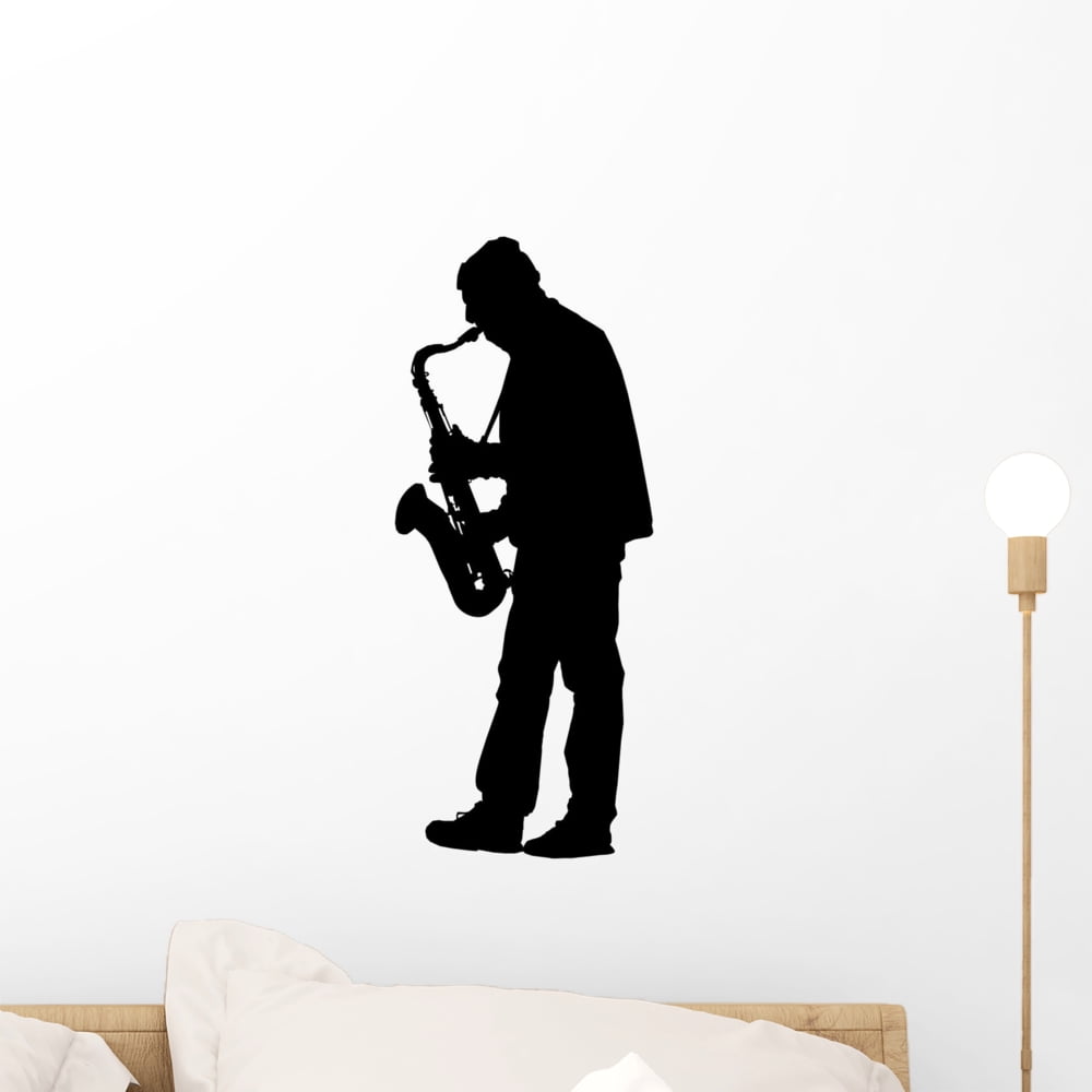 Saxophone Wall Decal Sticker by Wallmonkeys Vinyl Peel and Stick ...