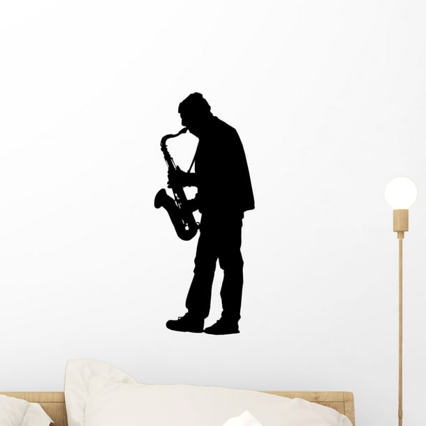 Saxophone Wall Decal Sticker by Wallmonkeys Vinyl Peel and Stick ...