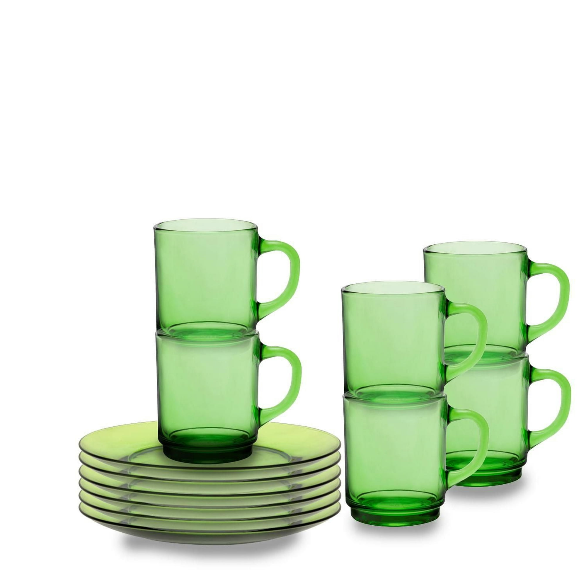Click here for Duralex Lys Green Coffee And Cake Set  12 Piece prices