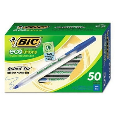 BIC Cristal Ballpoint Stick Pens - Medium Pen Point - Black - Clear Barrel - 10 / Pack | Bundle ...