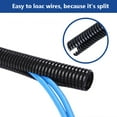 Split Loom Tubing Wire Conduit, Black Corrugated Wire Tube Cable ...