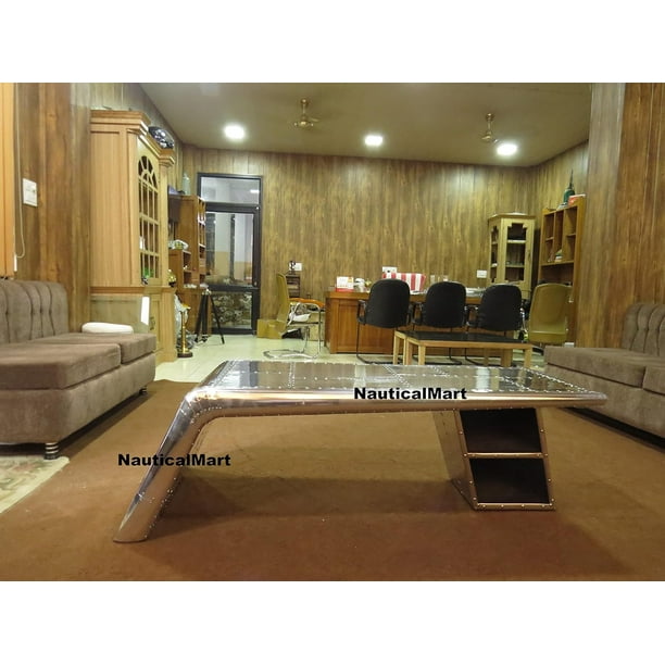 Nauticalmart Vintage Aluminum Elegant Aviator Wings Coffee Table/Desk ...