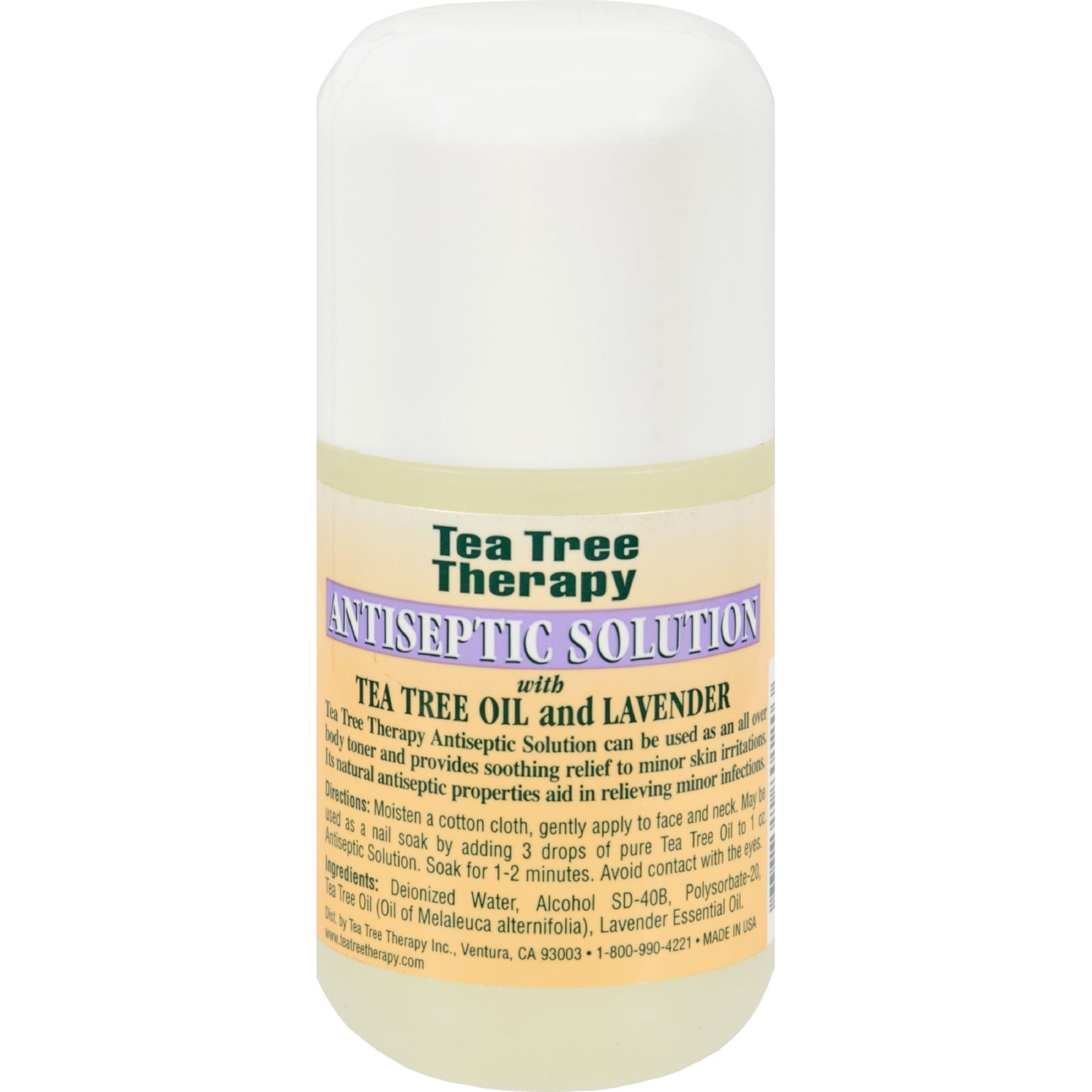 Tea Tree Therapy Antiseptic Solution Tea Tree Oil and Lavender - 4 fl ...