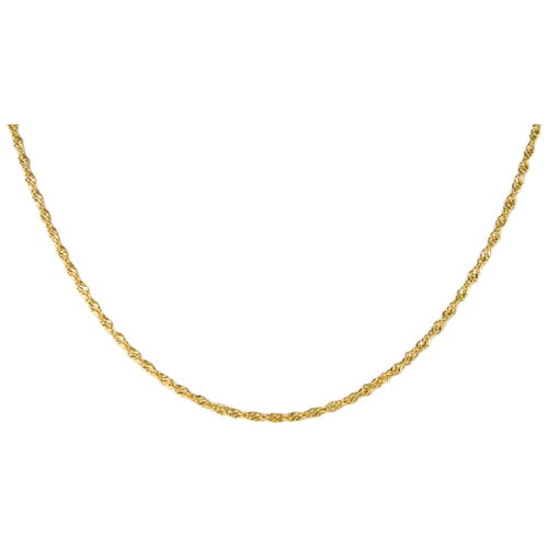 Brilliance Fine Jewelry 10K Yellow Gold DC Singapore Chain Necklace, 20 ...