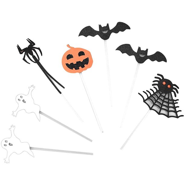 7Pcs Halloween Cupcake Toppers Halloween Cake Decorations Topper ...