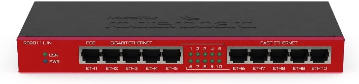 MikroTik RB2011iLS-IN 10 Ethernet Ports RouterBoard… - Walmart.com