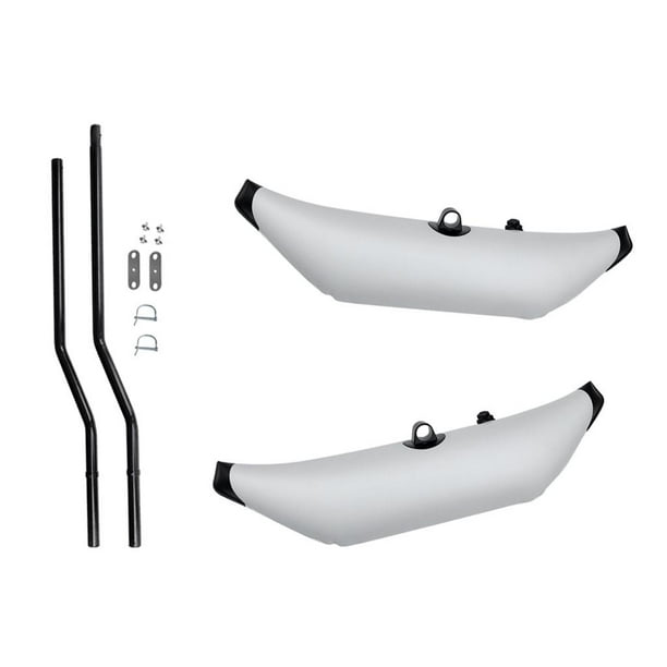 Kayak Inflatable Outrigger Stabilizer Water Float Buoy & 2 Pole Mount ...