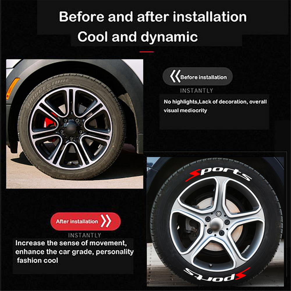 Buy Hemousy 3D Car Tire Sticker Sports Car Wheel Stickers for Tires Car ...