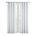 Hannah Crinkle Textured Microfiber Curtain Panel 52" x 84" in White ...