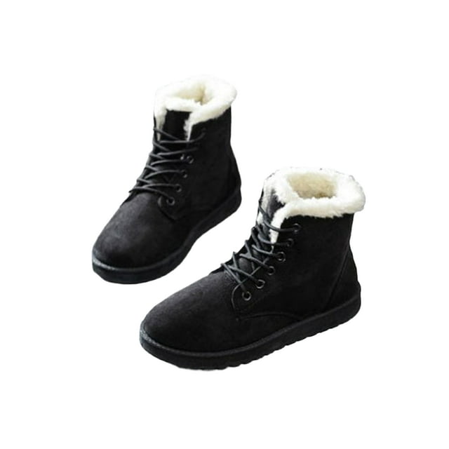 Colisha Womens Casual Lace Up Warm Boot Outdoor Comfort Ankle Bootie ...