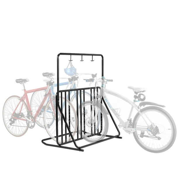 Bike Rack – 2-Sided Bicycle Stand for 6 Mountain, Road, or Kid’s Bikes ...