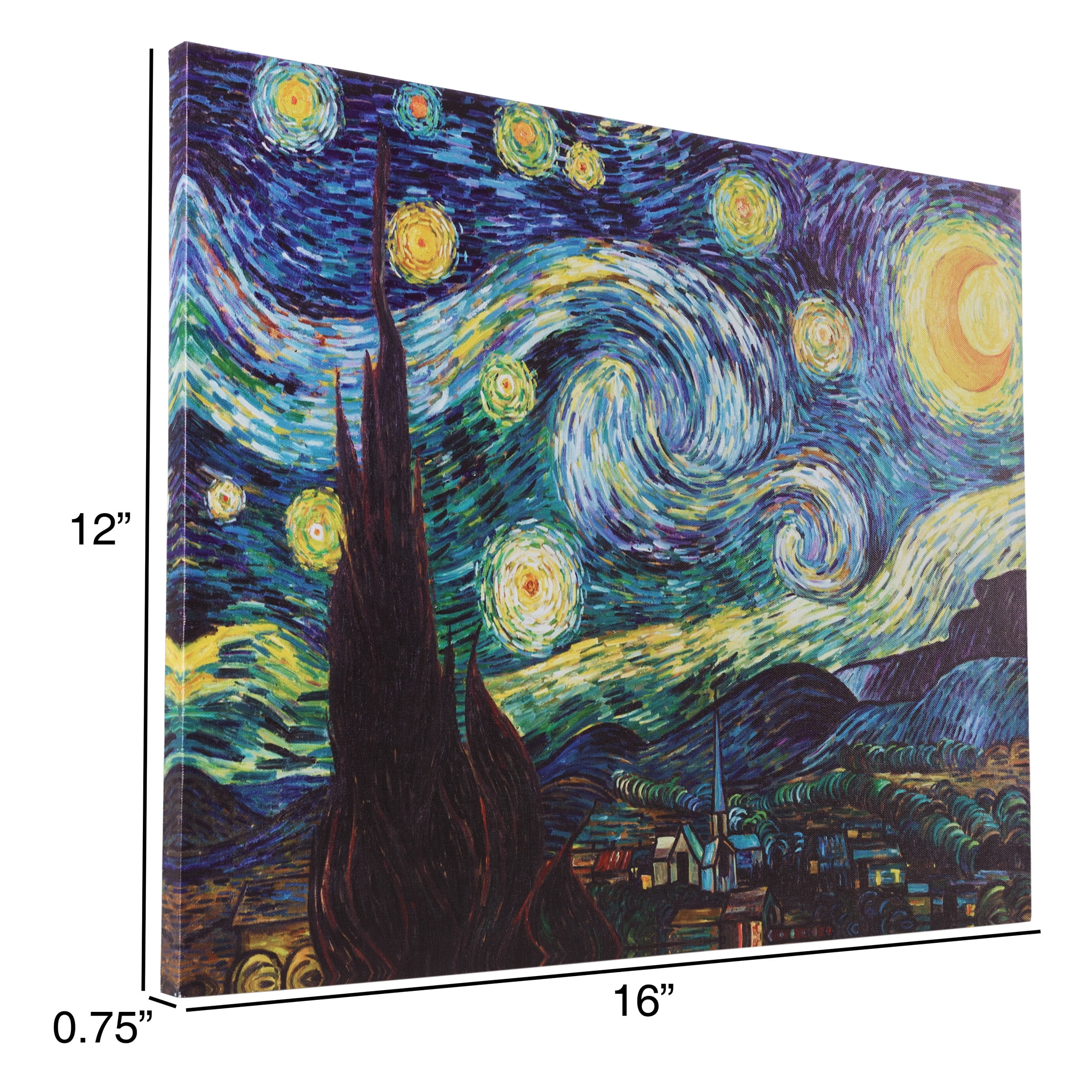 Lavish Home Lighted Wall Art Canvas - Van Gogh Nepal | Ubuy