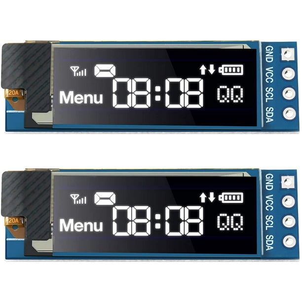 2 Pieces I2C Display Module 0.91 Inch I2C OLED Display Module I2C OLED ...