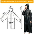 cyrico Reusable EVA Rain Ponchos for Adults, Waterproof with Hood, 2 ...