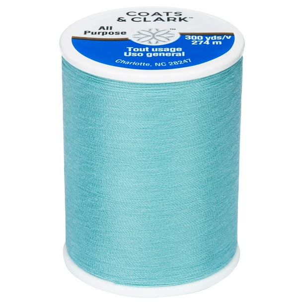 Coats & Clark All Purpose Mist Aqua Polyester Thread, 300 Yards ...
