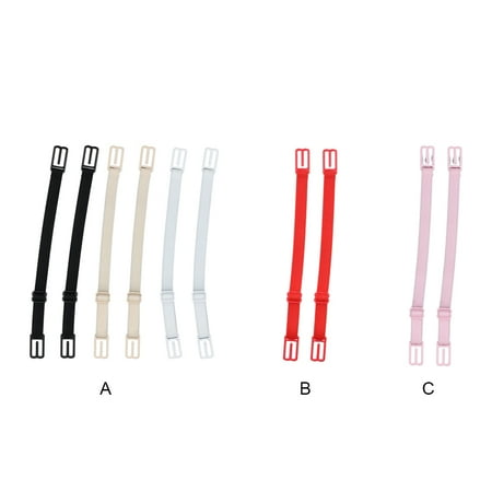 2 Pieces Nylon Woman Bra Strap Holder Nonslip Replacement Solid Color ...
