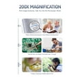 LED Light Digital Microscope Adjustable Brightness Magnifier for Kids ...