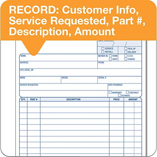 Buy Adams Service Order Forms 250/Pack 5-1/2 x 9 3-584 Online at Lowest ...