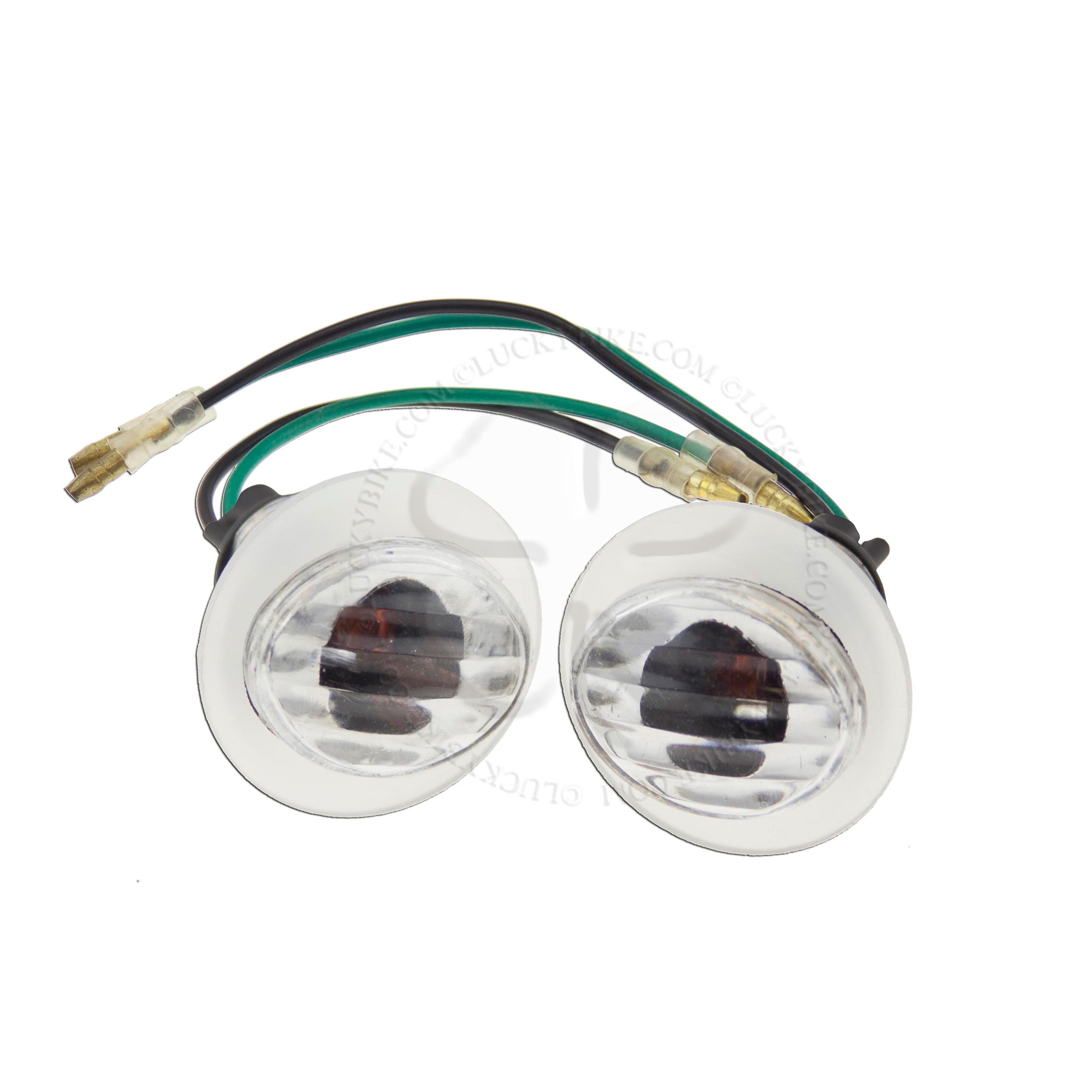Flush Mount Clear Universal Motorcycle ATV Blinker Mini Cateye Turn ...