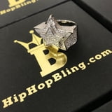 Super Star Rhodium CZ Bling Bling Ring (9) - Walmart.com